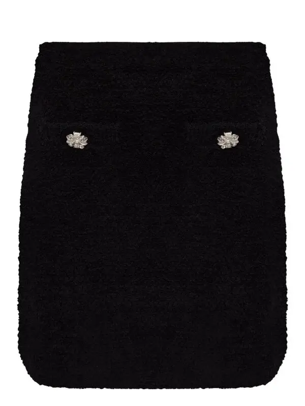 SELF-PORTRAIT Mini Tweed Skirt - Black