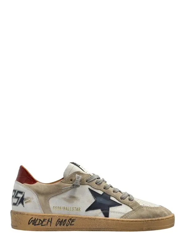 Golden Goose Ballstar Double Quarter Sneakers - Beige