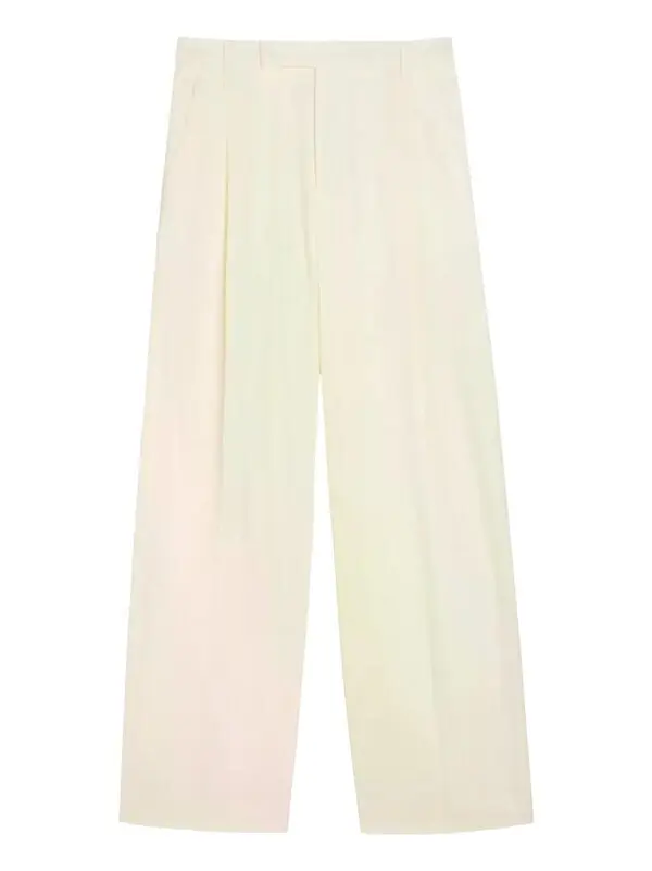 Maria Mcmanus Pleated Front Wide Leg Trousers - Neutrals