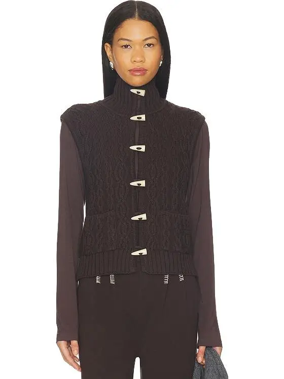 SIEDRES Lesna Cardigan - Brown