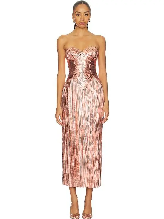 Cult Gaia Ashika Gown - Petal Metallic