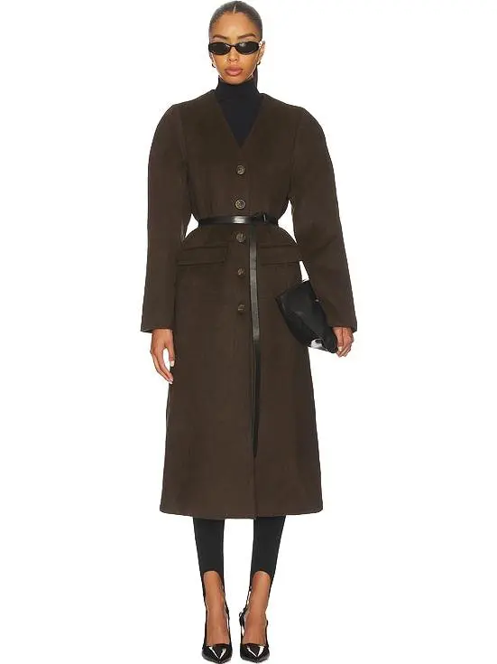 Astr The Label Glorimar Coat - Dark Olive
