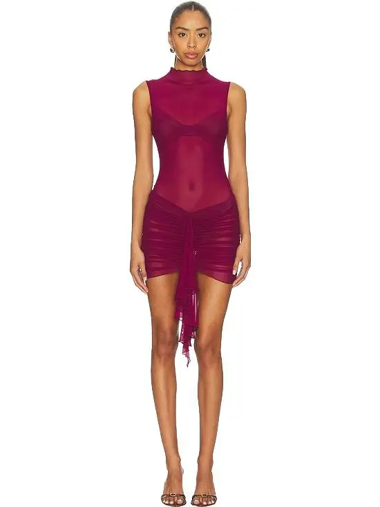 BY.DYLN Tessa Mini Dress - Plum