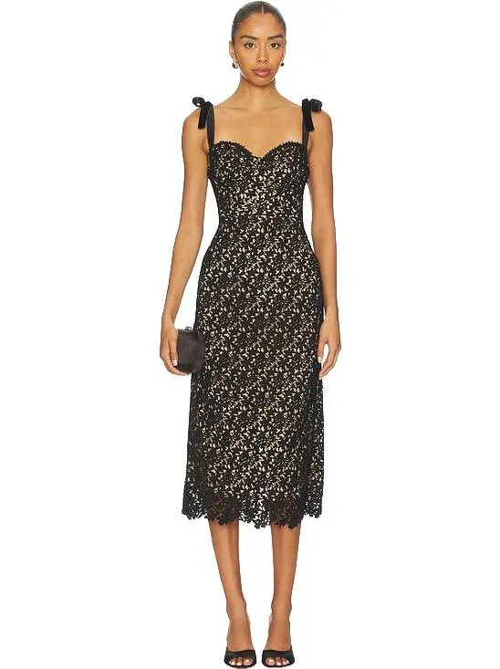 Astr The Label Donne Lace Dress - Black Nude