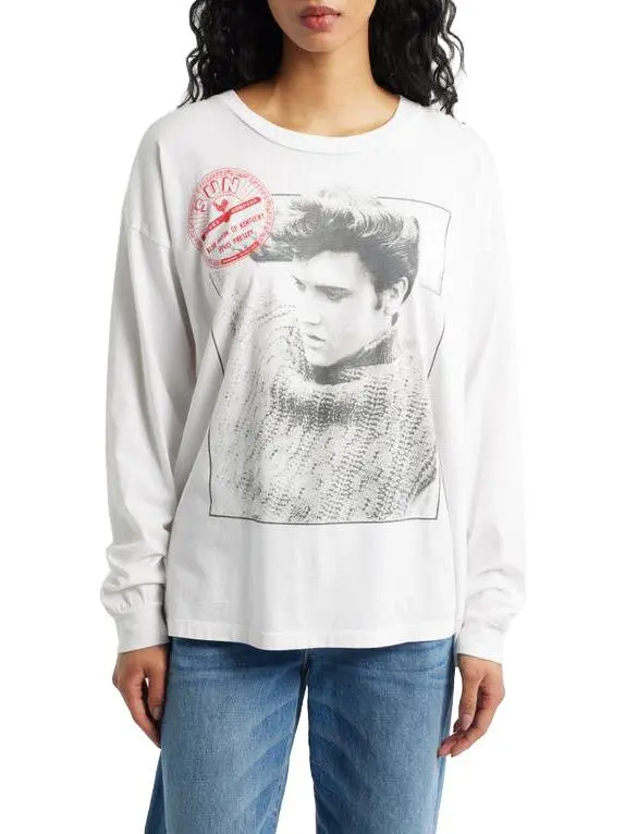 Daydreamer Sun Records Elvis Graphic T-shirt - Bleach White