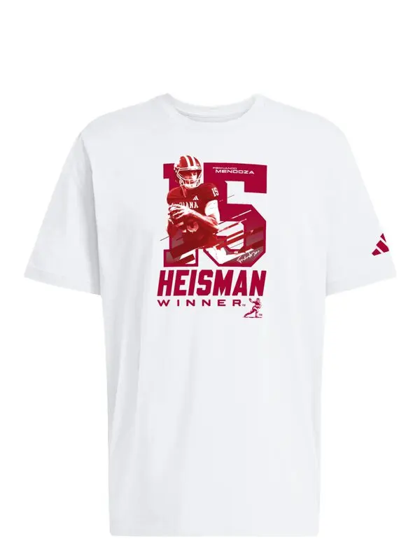 Adidas Indiana Hoosiers Fernando Mendoza Heisman Winner Graphic T‑shirt - White / Multi