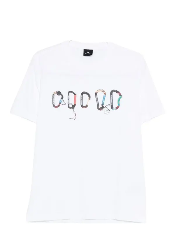 Paul Smith Carabiner Organic Cotton T-shirt - White