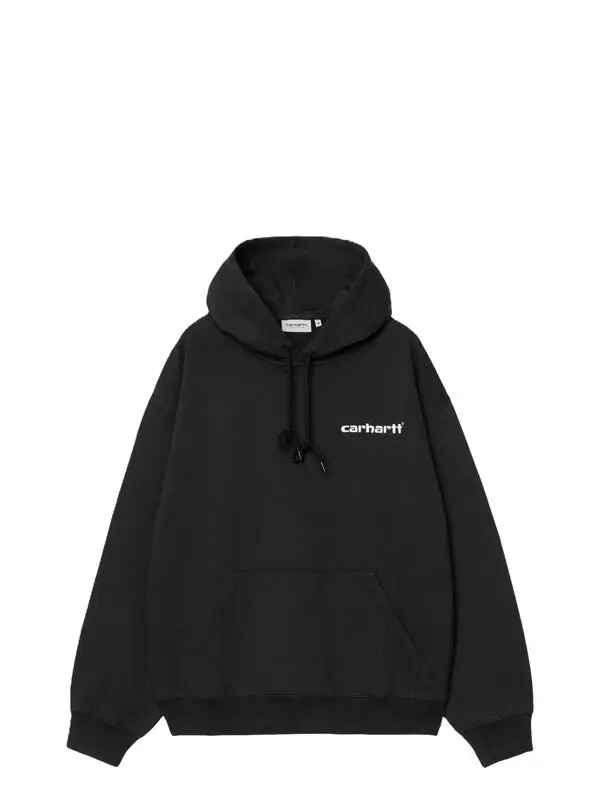 Carhartt Work In Progress Logo Cotton Hoodie - Black