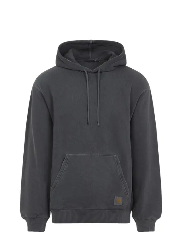 Carhartt Work In Progress Logo Cotton Hoodie - Black