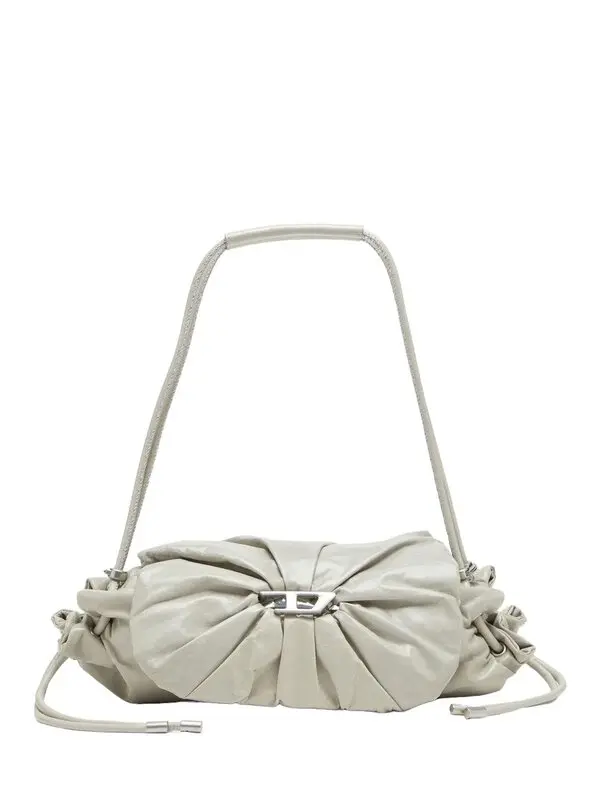 DIESEL Scrunch Leather Shoulder Bag - White