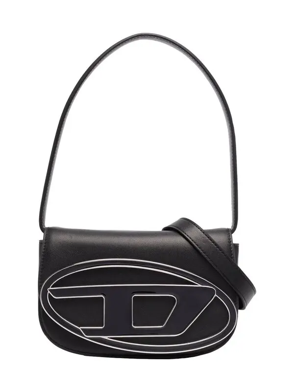 DIESEL 1dr Leather Shoulder Bag - Black