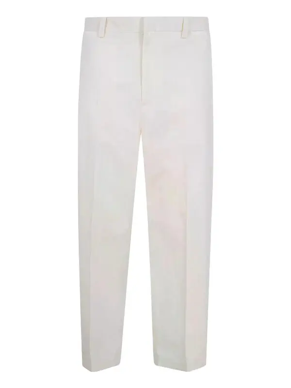 JIL SANDER Cotton Trousers - Neutrals
