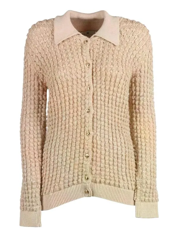 Elisabetta Franchi Textured Knit Cardigan - Neutrals