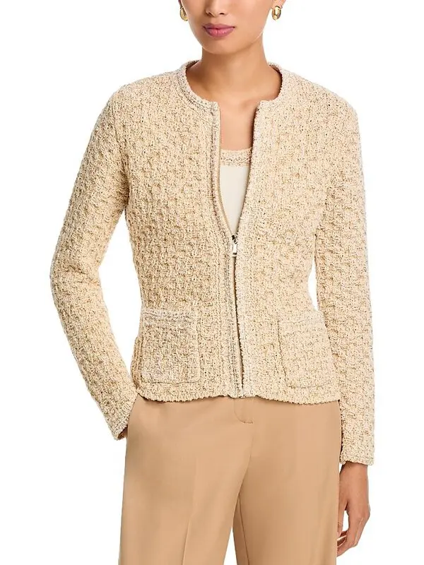Fabiana Filippi Crewneck Cardigan Sweater - Acero