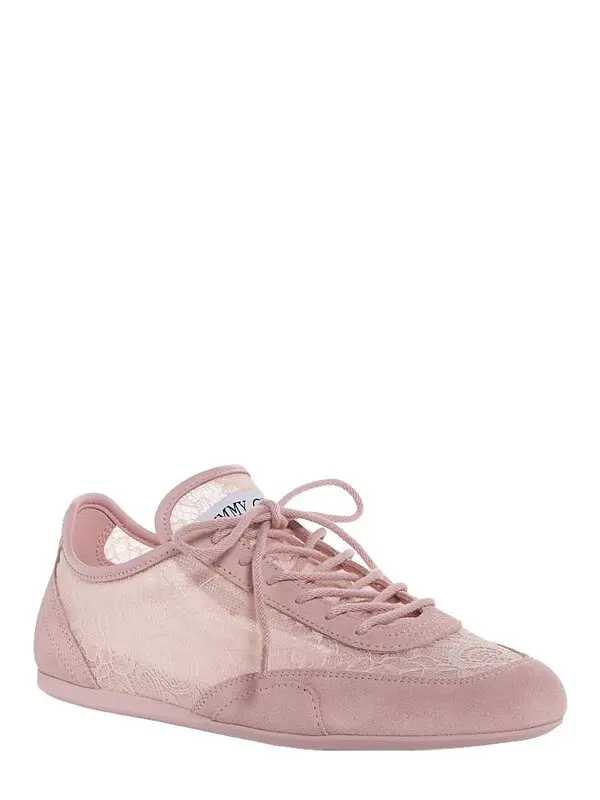 JIMMY CHOO Sunny Lace Sneakers - Rose