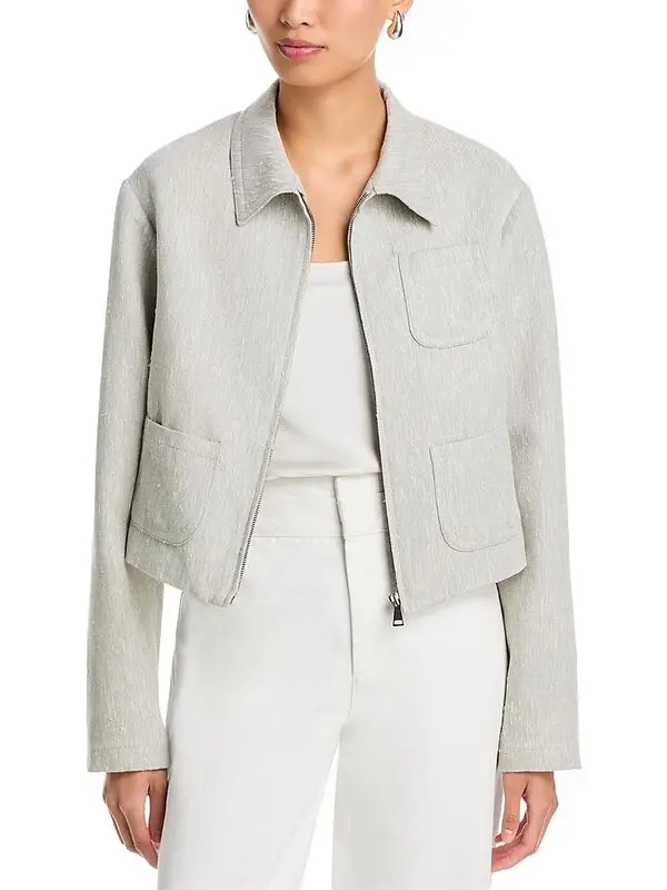 Fabiana Filippi Textured Zip Jacket - Ghiaccio