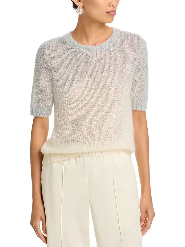 Fabiana Filippi Maglia Girocollo Manica Sweater - Rafia/grigio