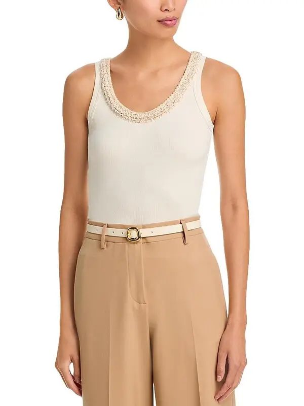 Fabiana Filippi Embellished Tank Top - Burro