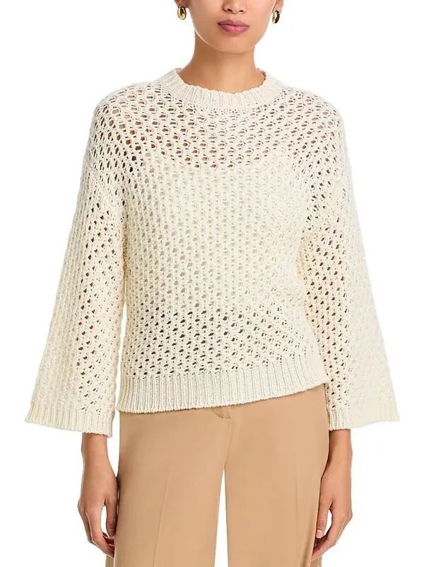 Fabiana Filippi Wool Blend Crewneck Sweater - Rafia