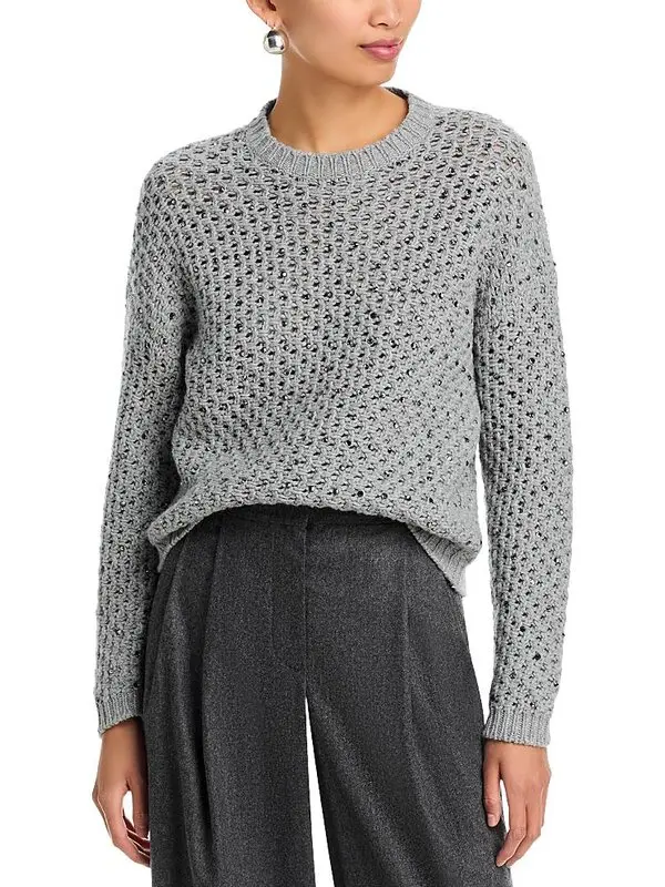 Fabiana Filippi Wool Blend Crewneck Sweater - Roccia