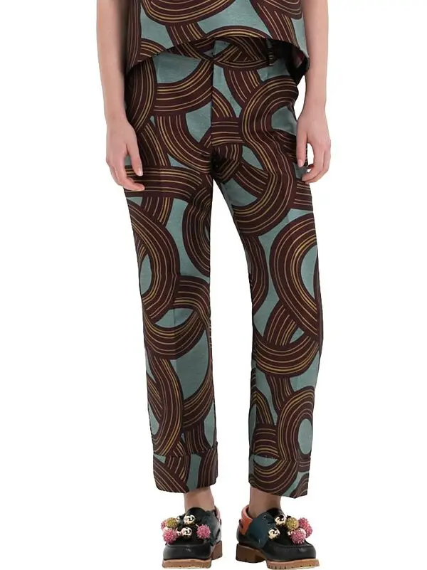 La DoubleJ Hendrix Printed Jacquard Trousers - Montecarlo