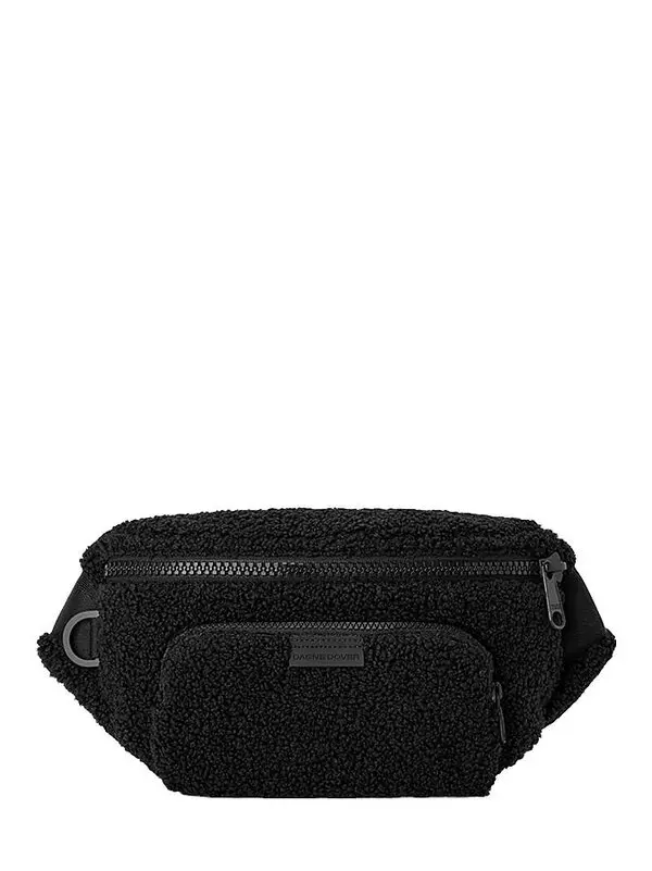 Dagne Dover Jax Faux Shearling Fanny Pack - Onyx Shearling
