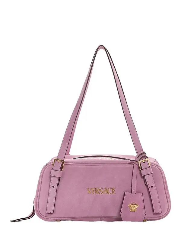 Versace Tag Bowling Shoulder Bag - Dusty Mauve