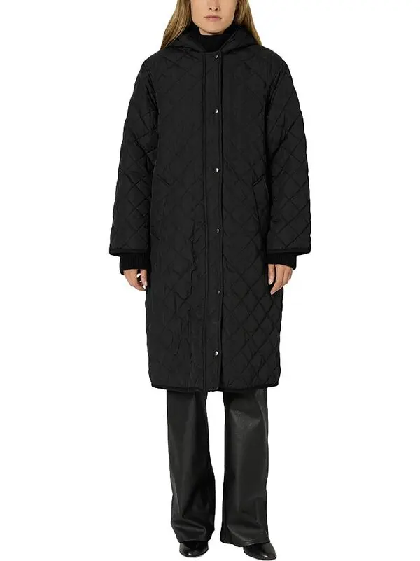 Gerard Darel Maeva Hooded Coat - Black
