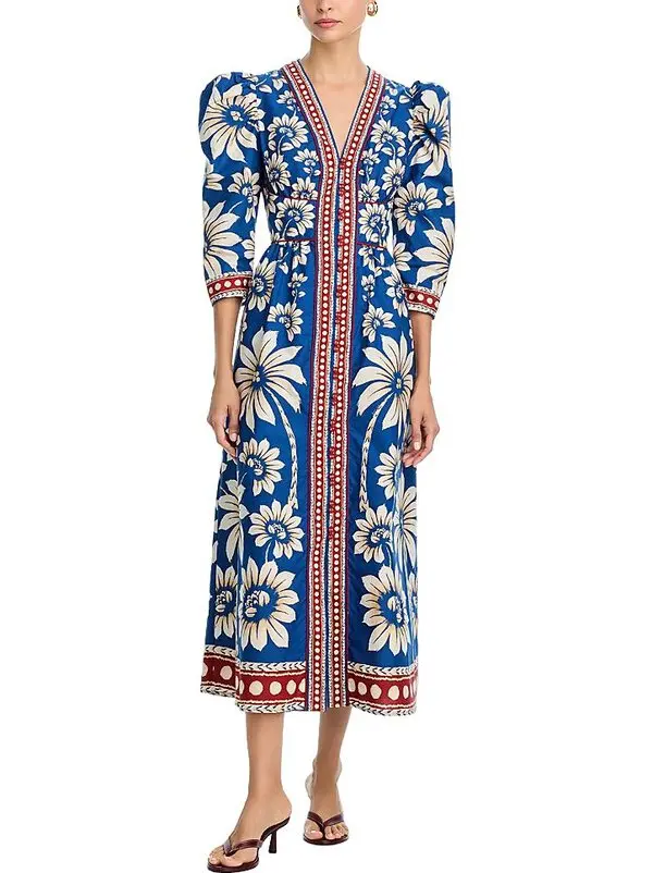 Farm Rio Luna Maxi Dress - Luna Blue