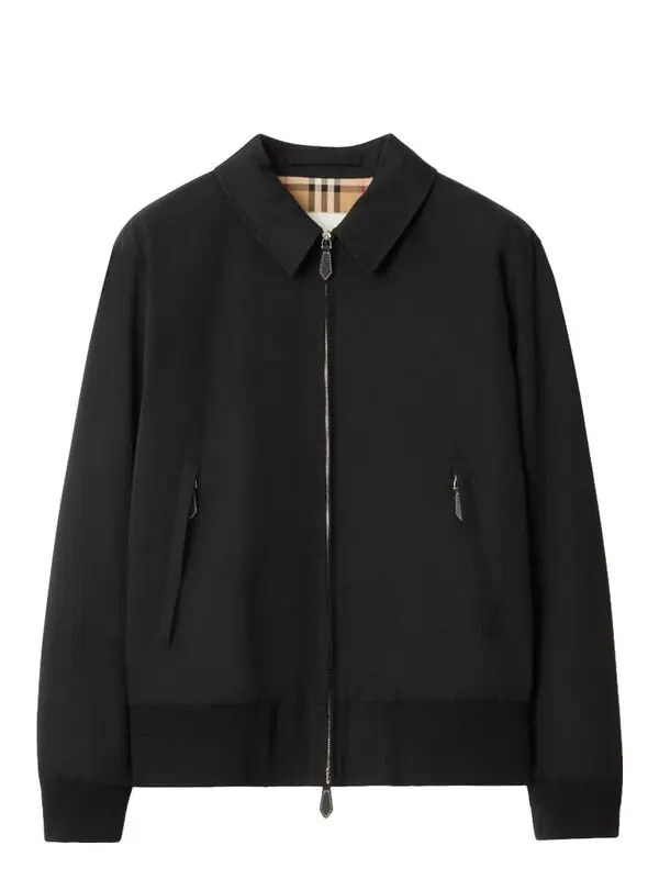 Burberry Gabardine Harrington Jacket - Black