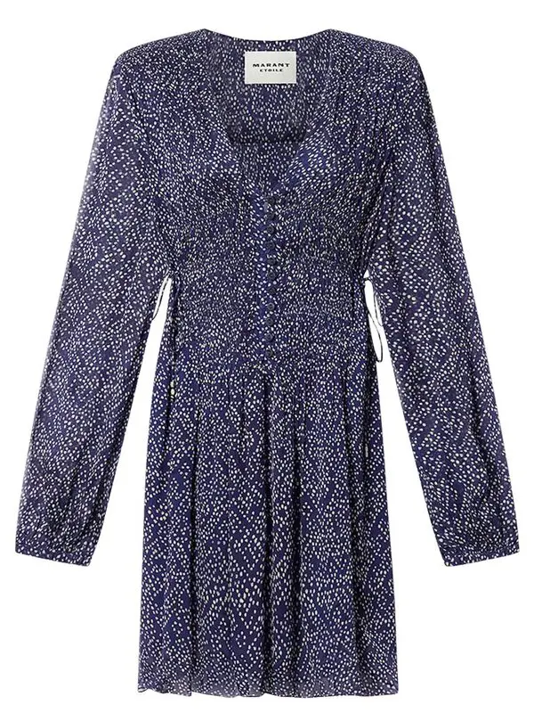 MARANT ETOILE Loriena Printed Dress - Midnight