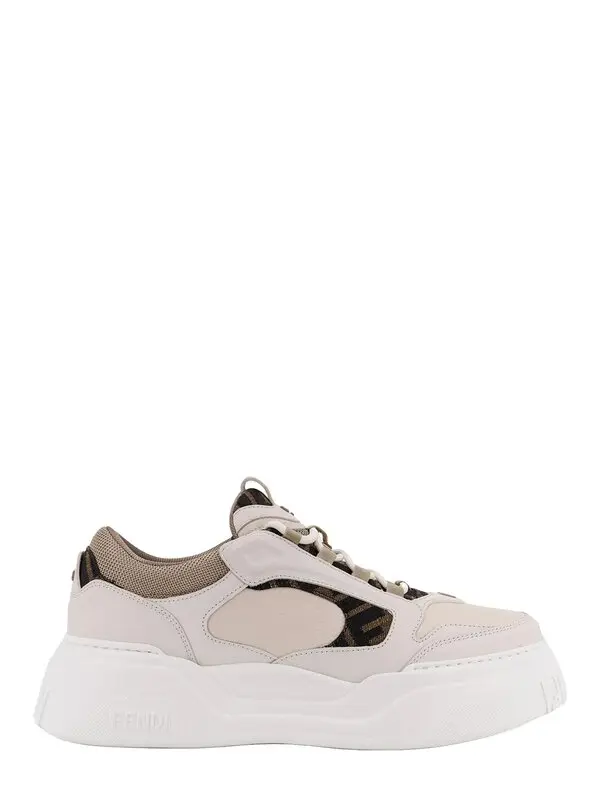 Fendi Leather Sneakers - White