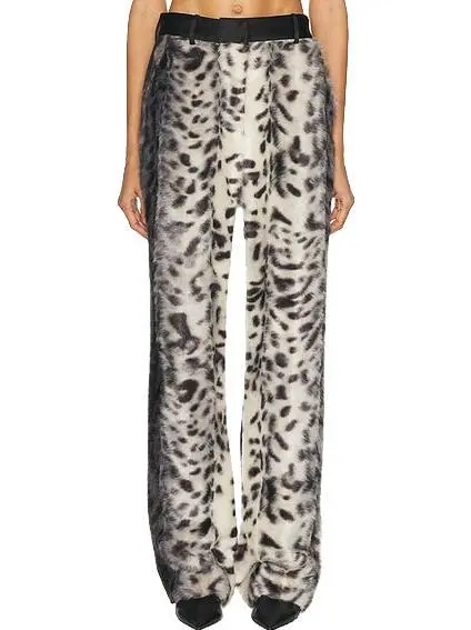 AKNVAS Barberini Fur Pant - Leopard