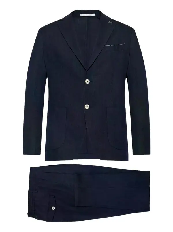 Eleventy Buttoned Suit - Blue