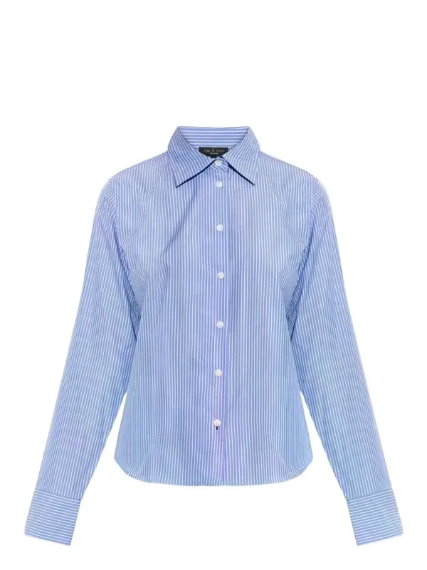 Rag & Bone Striped Buttoned Shirt - Blue