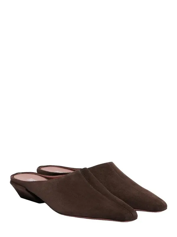 Paris Texas Belle 25 Suede Mules - Brown