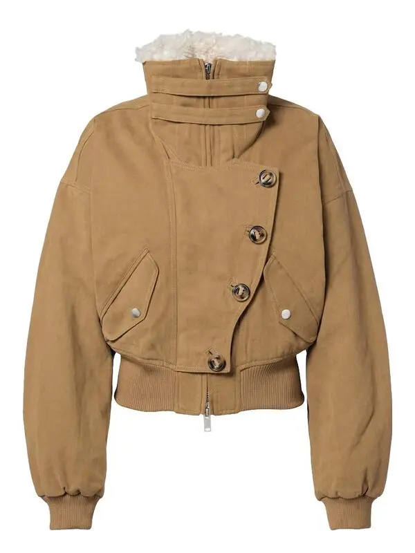 MARANT ETOILE Oana Cotton Twill Jacket - Beige