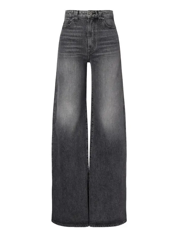 Khaite Dane High-rise Wide-leg Jeans - Grey
