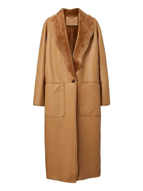 Dorothee Schumacher Shearling-lined Leather Coat - Brown