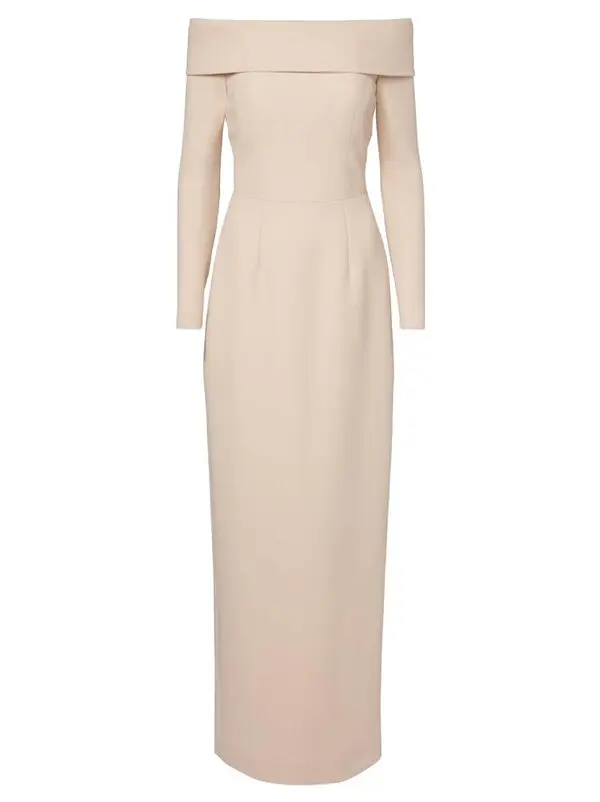 EMILIA WICKSTEAD Nosrat Wool Crêpe Bustier Dress - Beige