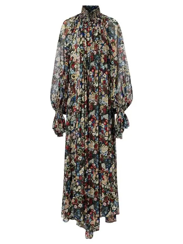 Khaite Edgar Floral Silk Tulle Maxi Dress - Multicoloured