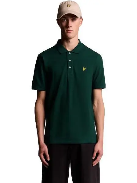 LYLE & SCOTT Plain Polo Shirt - Dark Green