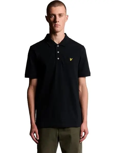 LYLE & SCOTT Plain Polo Shirt - Jet Black