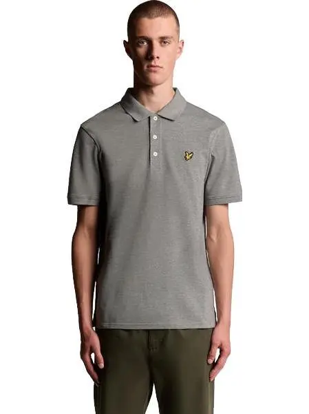 LYLE & SCOTT Plain Polo Shirt - Mid Grey Marl
