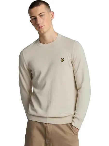 LYLE & SCOTT Cotton Merino Crew Neck Sweater - Cove