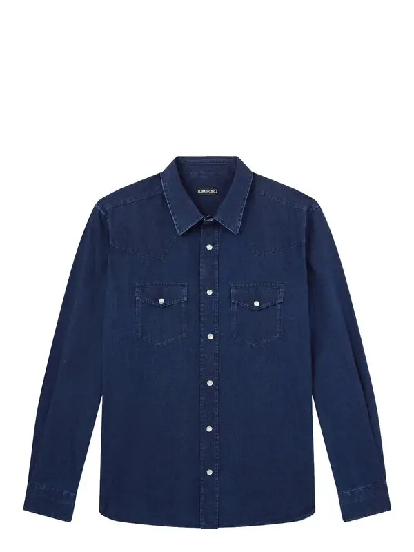 TOM FORD Denim Shirt - Blue