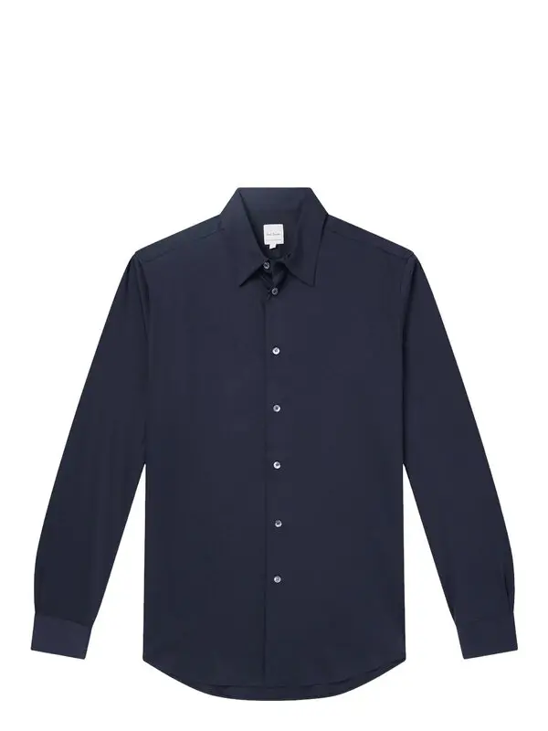 Paul Smith Slim-fit Cotton-jersey Shirt - Blue