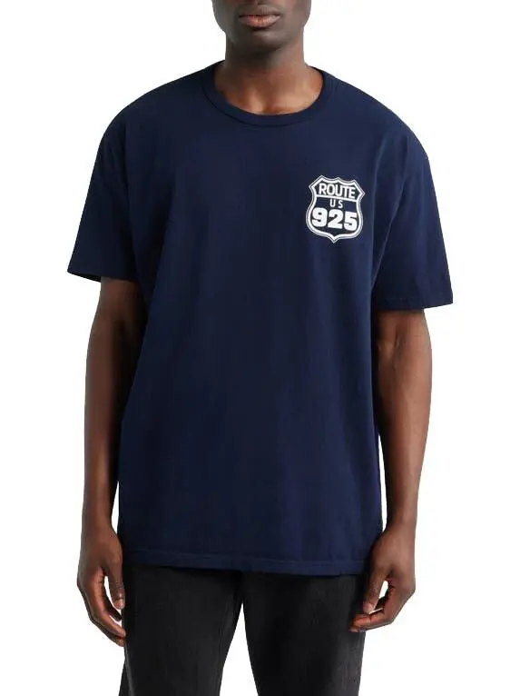 925 ORIGINALS Kicks Graphic Print T-shirt - Navy