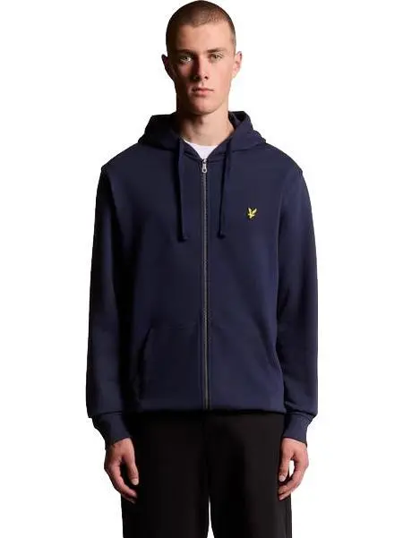 LYLE & SCOTT Cotton Zip Through Hoodie - Navy