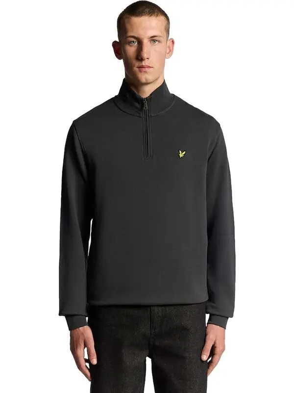 LYLE & SCOTT Loopback Quarter Zip Sweat - Gunmetal